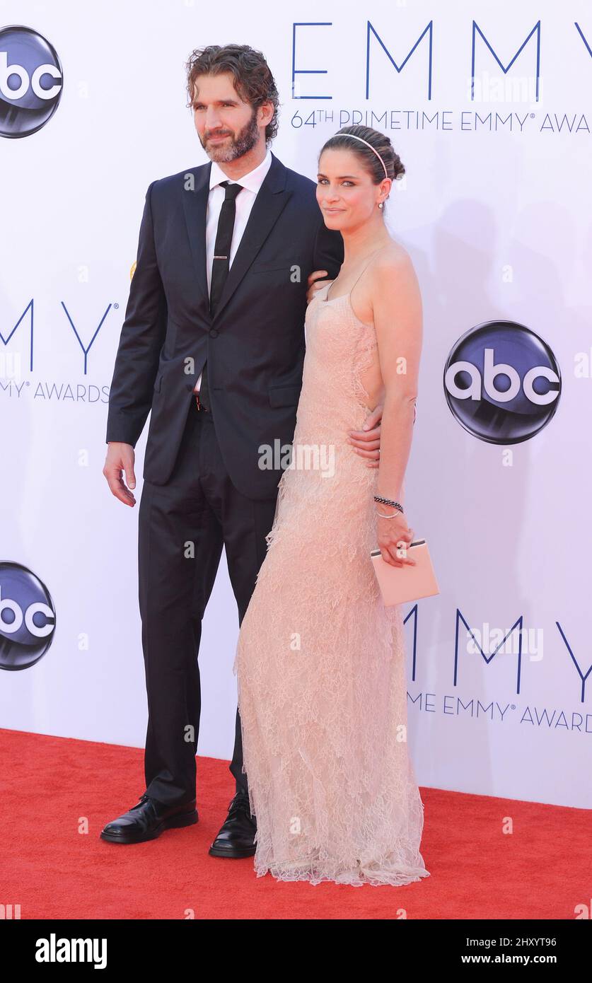 David Benioff, Amanda Peet attends the 64th Primetime Emmy Awards held ...