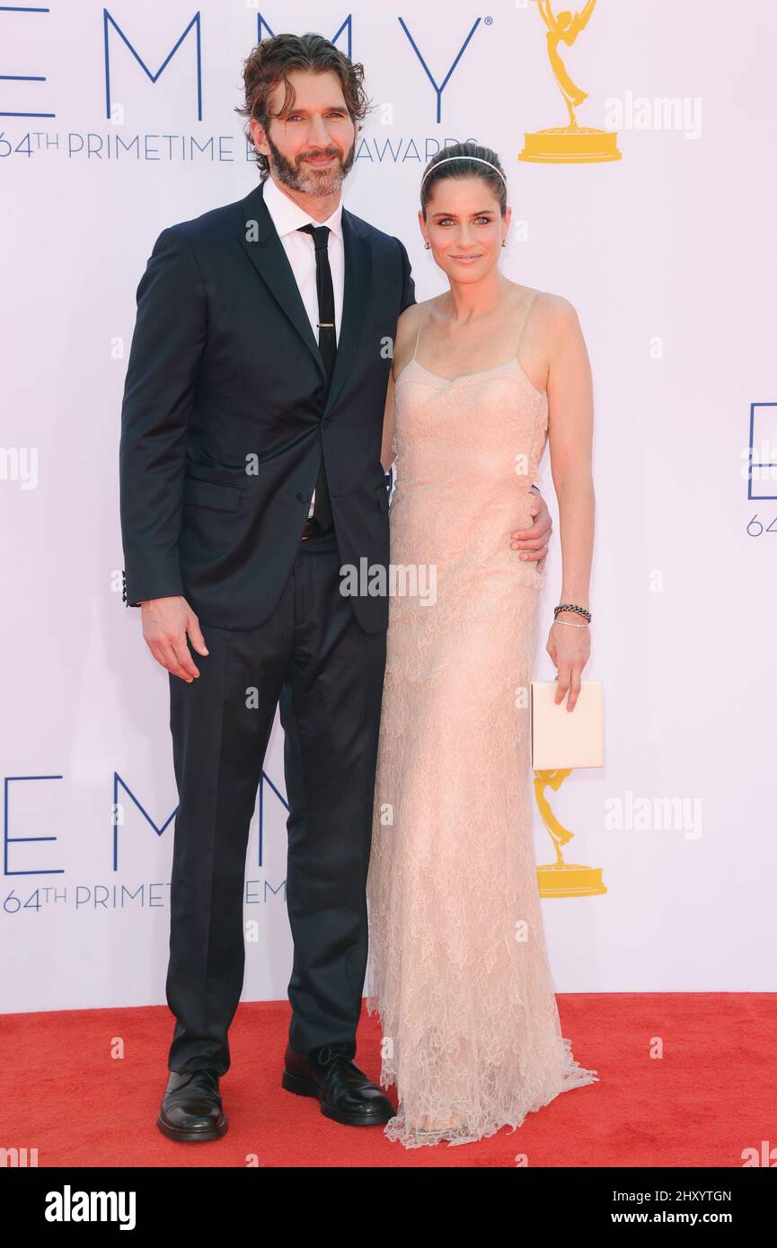 David Benioff and Amanda Peet attends the 64th Primetime Emmy Awards ...