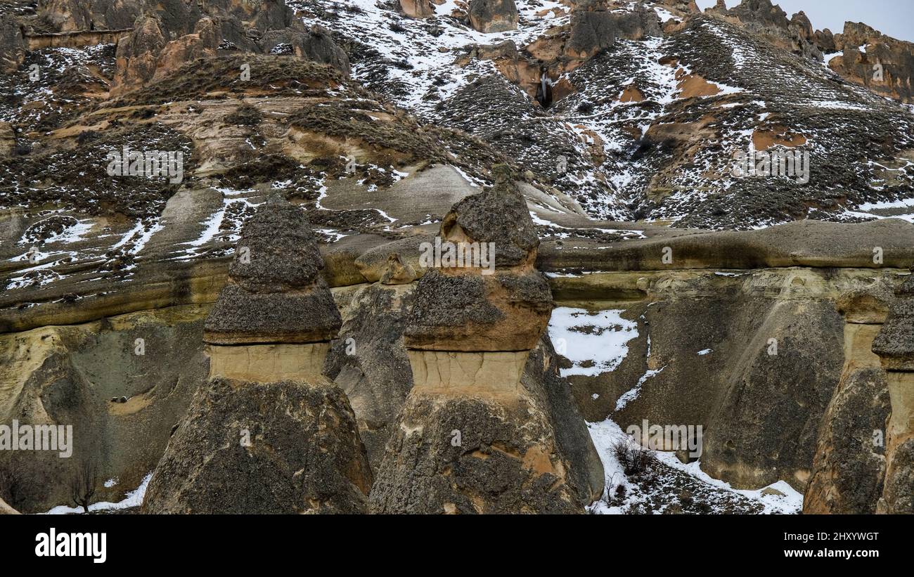 Beautiful shot of Pasabag Monks Valley in Cappadocia, Turkey Stock ...