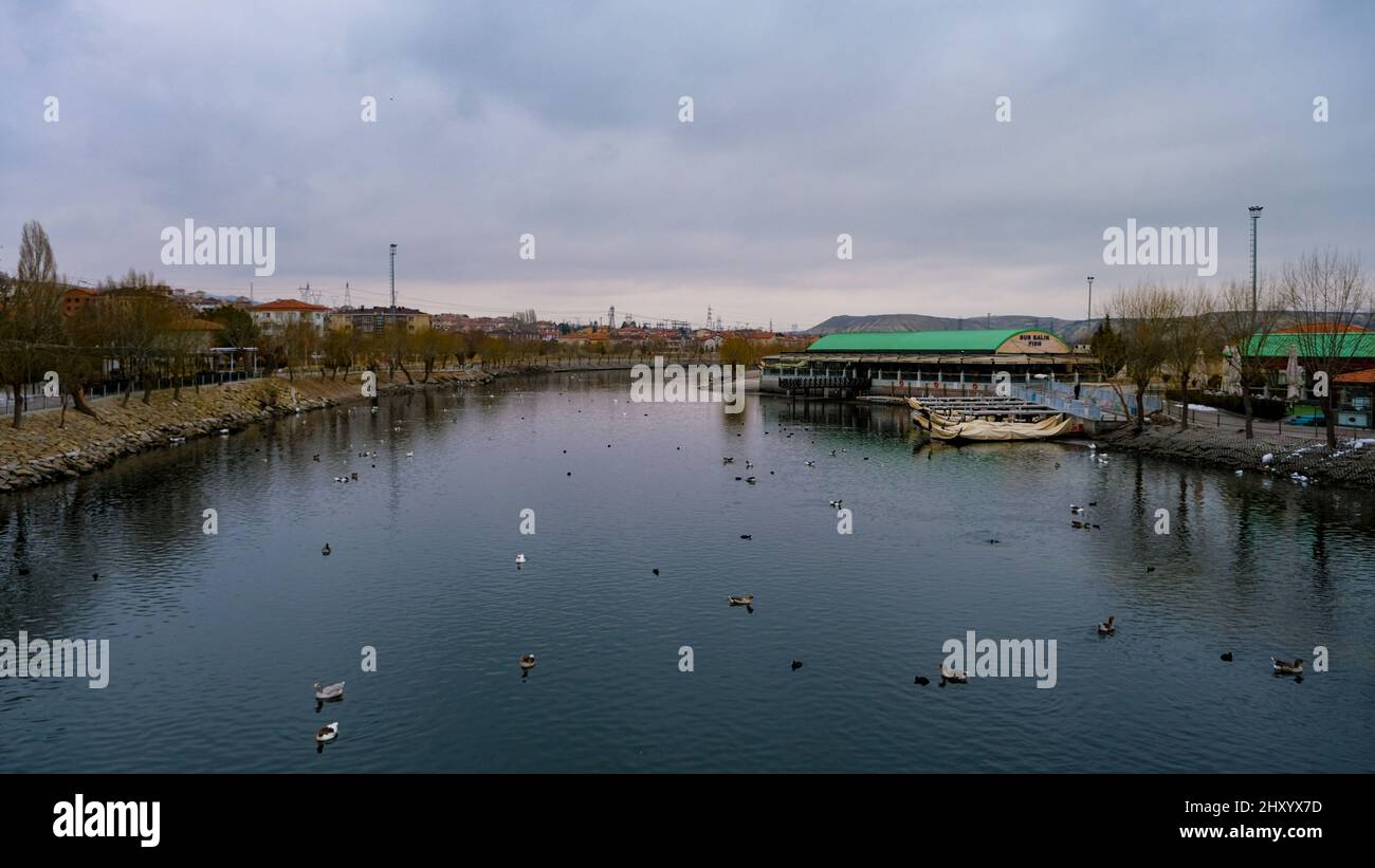Beautiful shot of Kizilirmak river in Cappadocia, Turkey Stock Photo ...