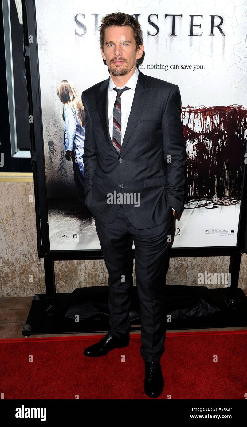 Ethan Hawke attending the premiere of 'Sinister' in Los Angeles Stock ...