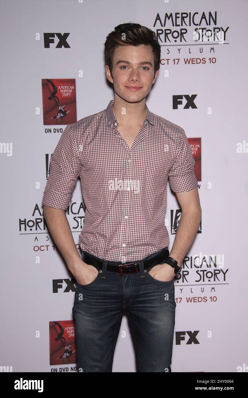 Chris Colfer attending the premiere of "American Horror Story: Asylum ...