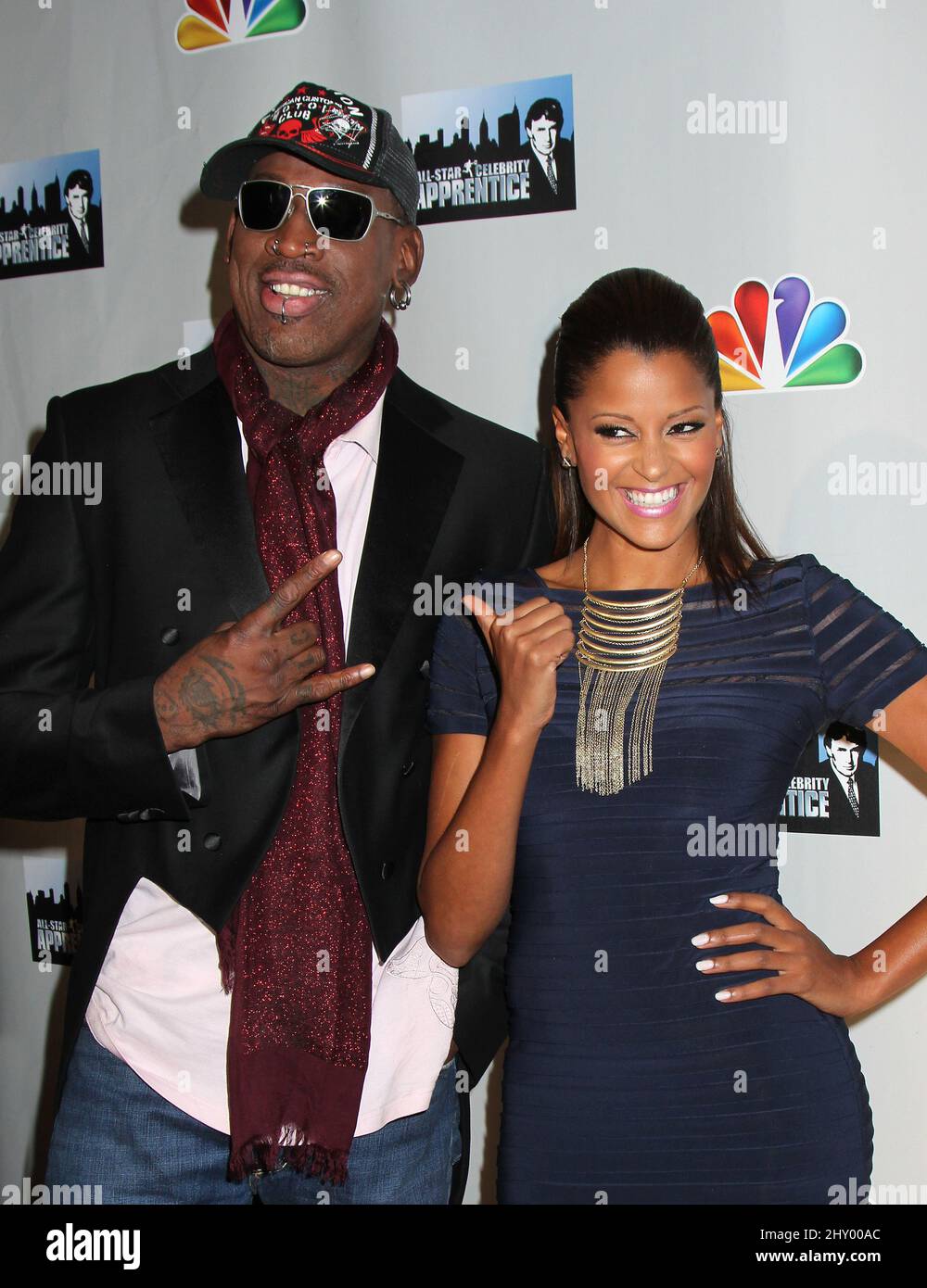Dennis Rodman and Claudia Jordan attending the "All-Star Celebrity ...