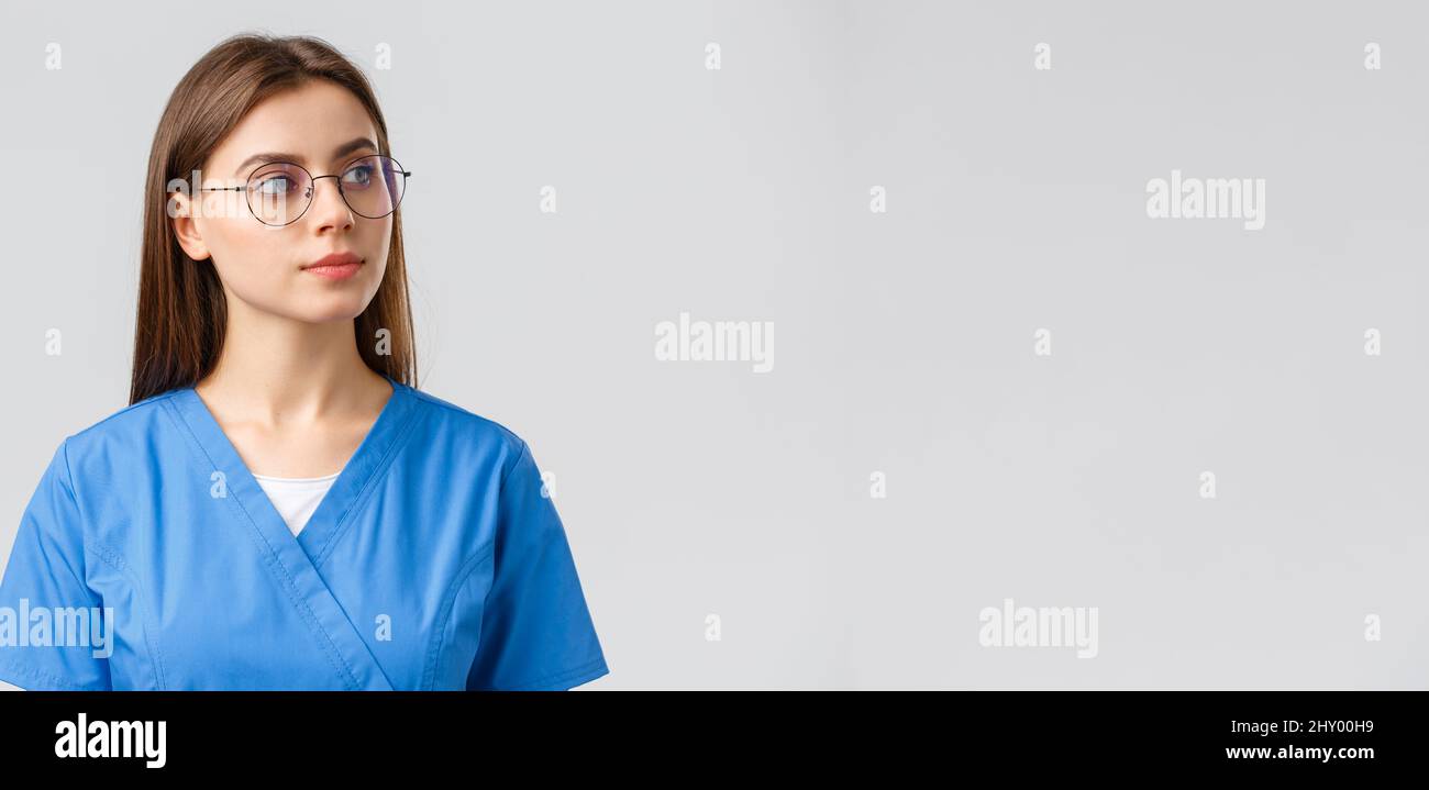 Healthcare workers, medicine, insurance and covid-19 pandemic concept ...