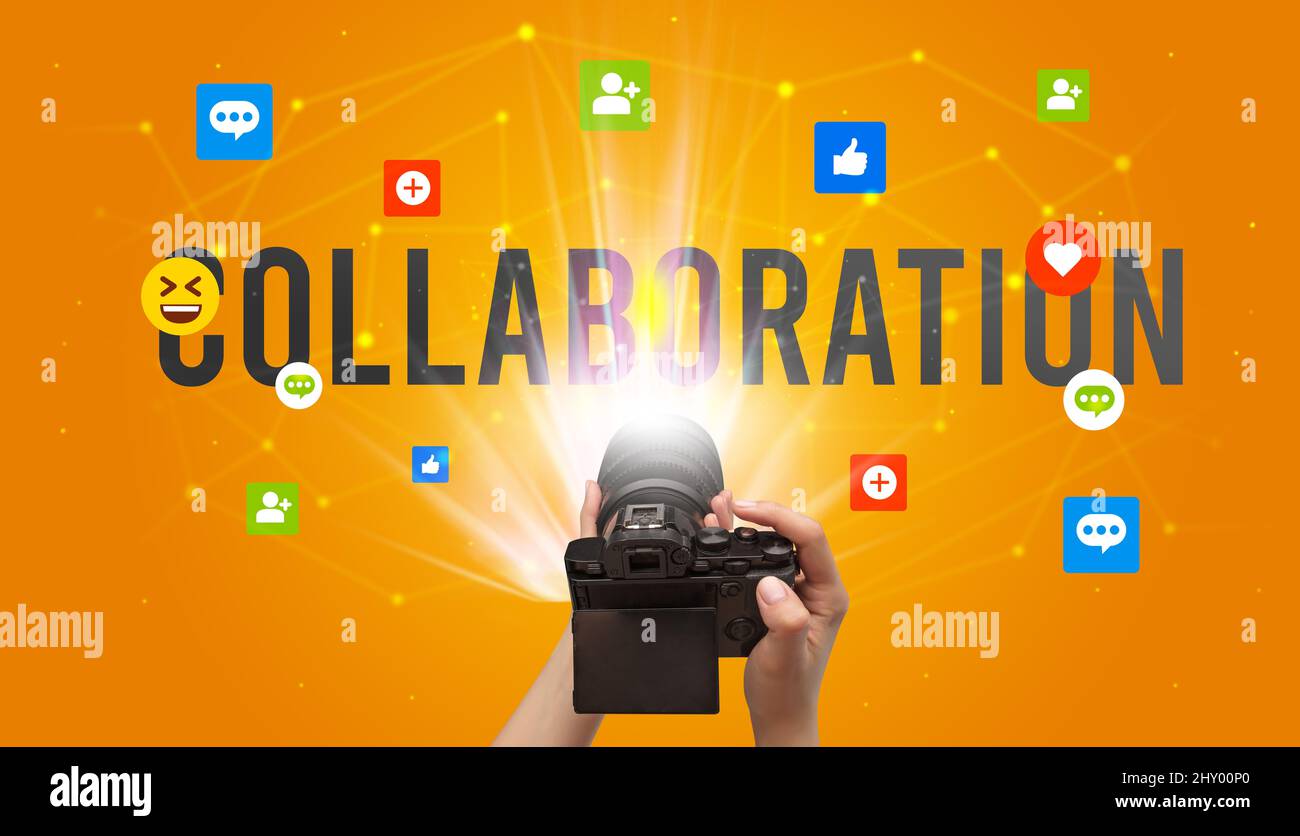 Using camera to capture social media content Stock Photo - Alamy