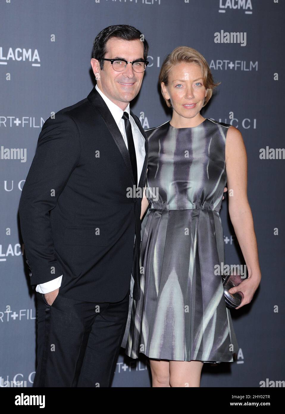 Ty Burrell, Holly Burrell attending the 2012 Art + Film Gala at LACMA ...