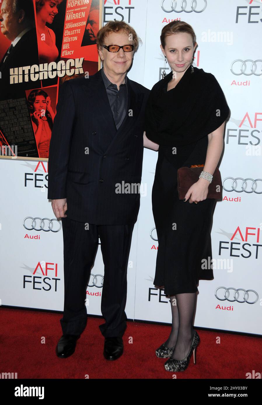 Danny Elfman and guest attending the world premiere of "Hitchcock", at ...