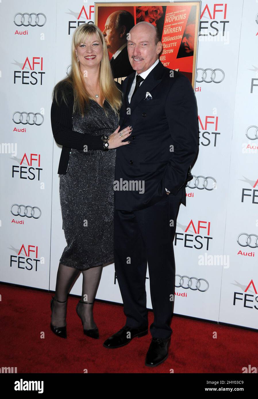 Ed Lauter and guest attending the world premiere of "Hitchcock", at ...