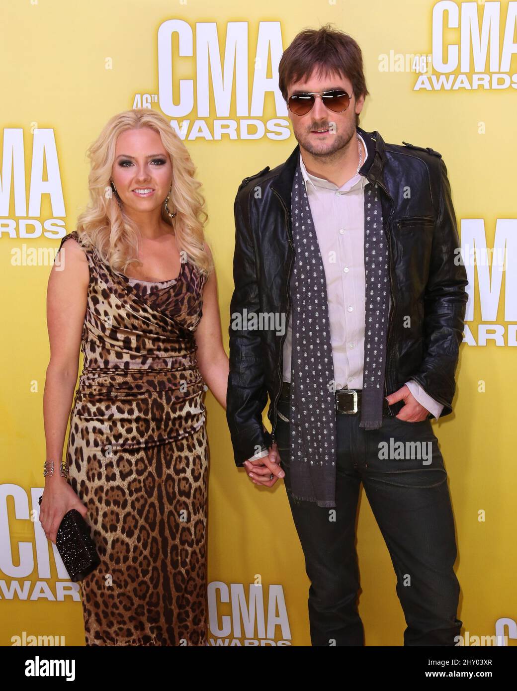 Eric Church,Katherine Church attending the press room at the 46th ...