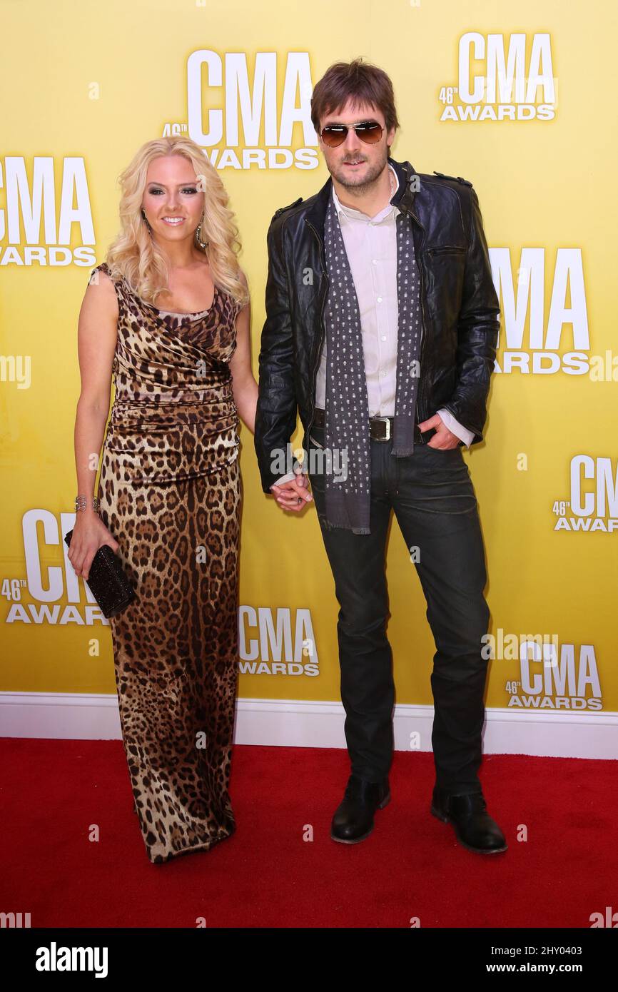 Eric Church,Katherine Church attending the press room at the 46th ...