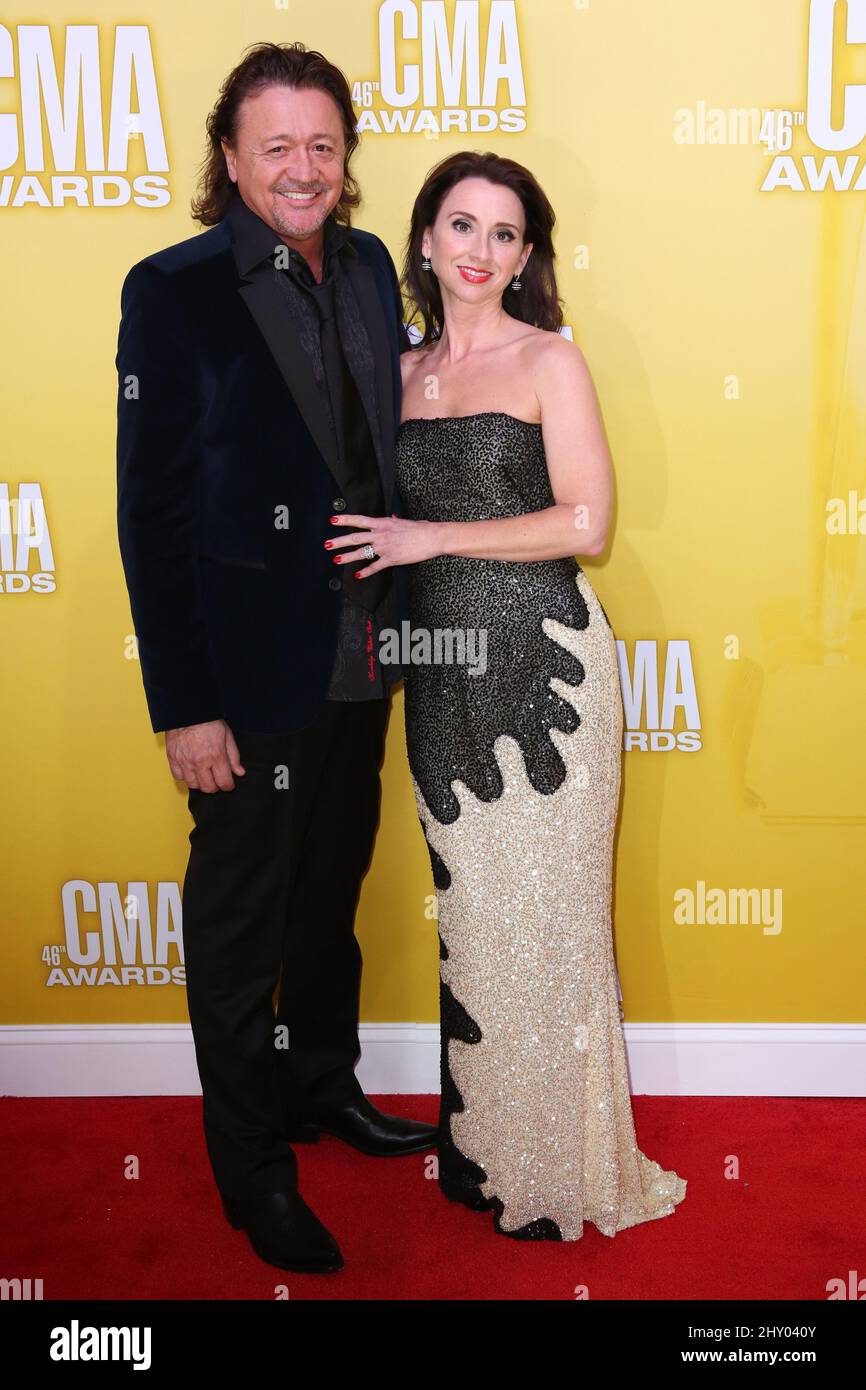 Mark Collie,Tammy Collie attending the press room at the 46th Annual ...