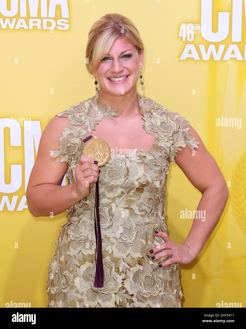 Kayla Harrison attending the press room at the 46th Annual Country ...