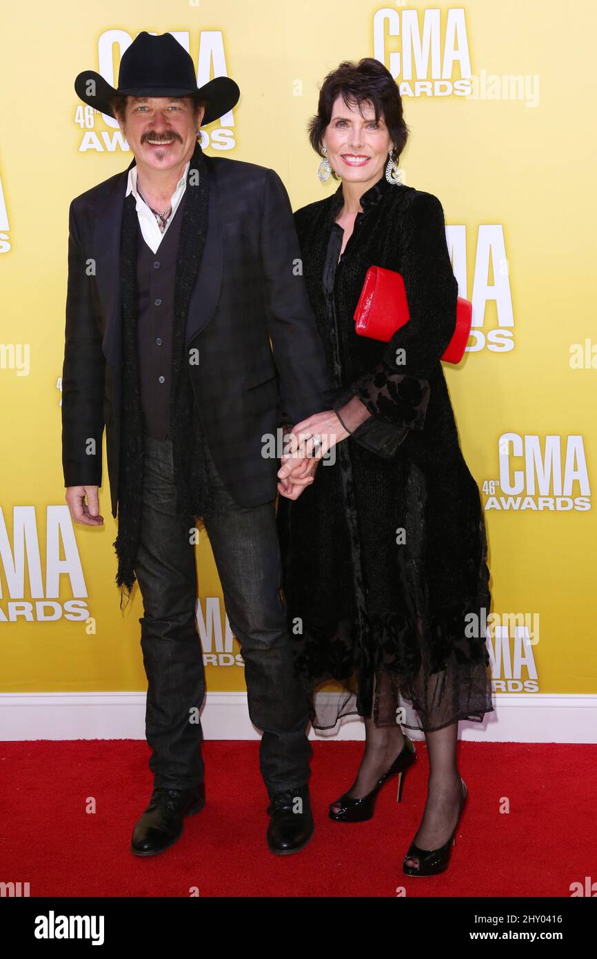 Kix Brooks,Barbara Brooks attending the press room at the 46th Annual ...