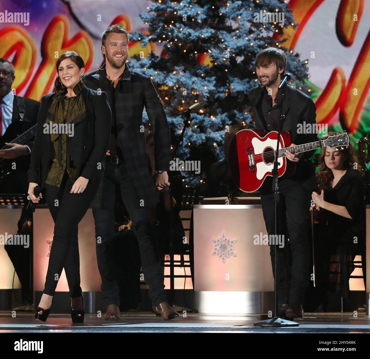 Dave Haywood,Hillary Scott,Charles Kelley,Lady Antebellum attends the ...