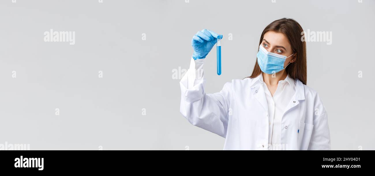 Covid-19, preventing virus, healthcare workers and quarantine concept ...