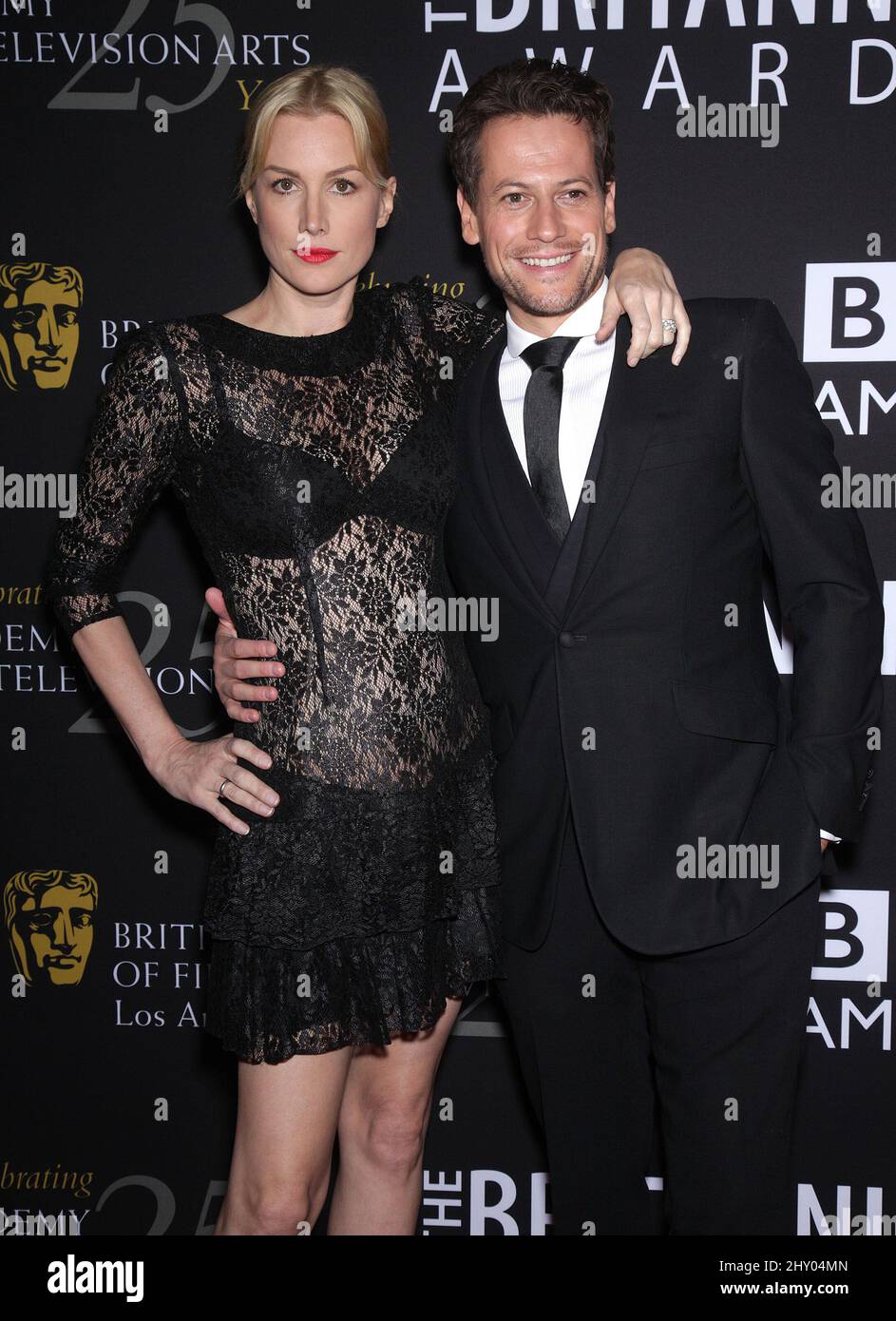 Ioan Gruffudd & Alice Evans attending the 2012 Britannia Awards held at ...
