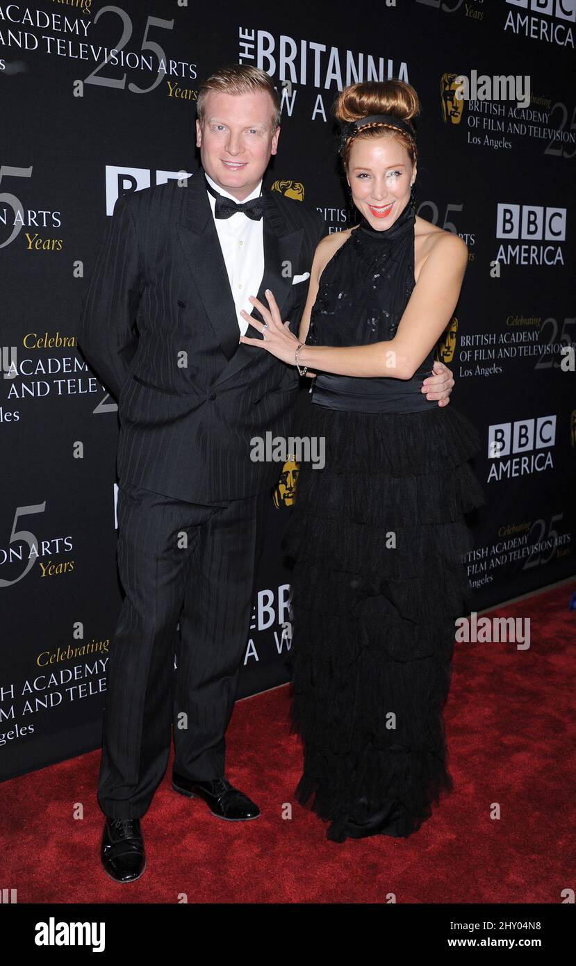 Kris Lythgoe and Becky Baeling attending the 2012 Britannia Awards held ...