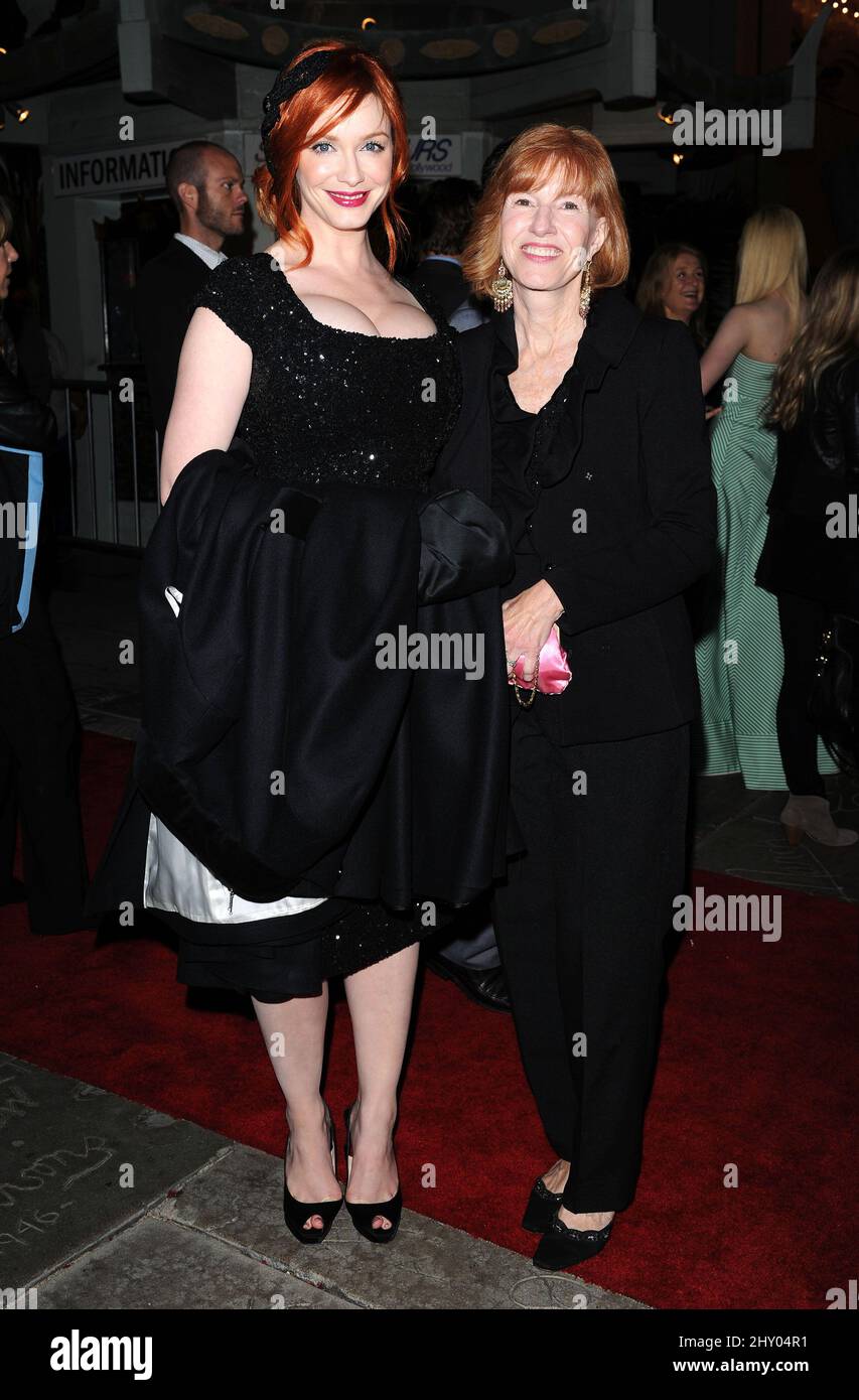 Christina Hendricks and her mother attending the "Ginger & Rosa ...