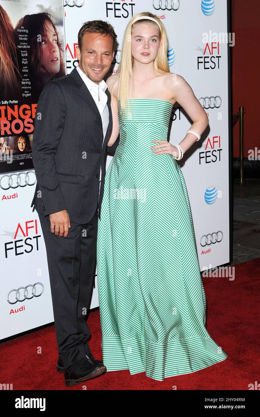 Stephen Dorff and Elle Fanning attending the "Ginger & Rosa" Special ...