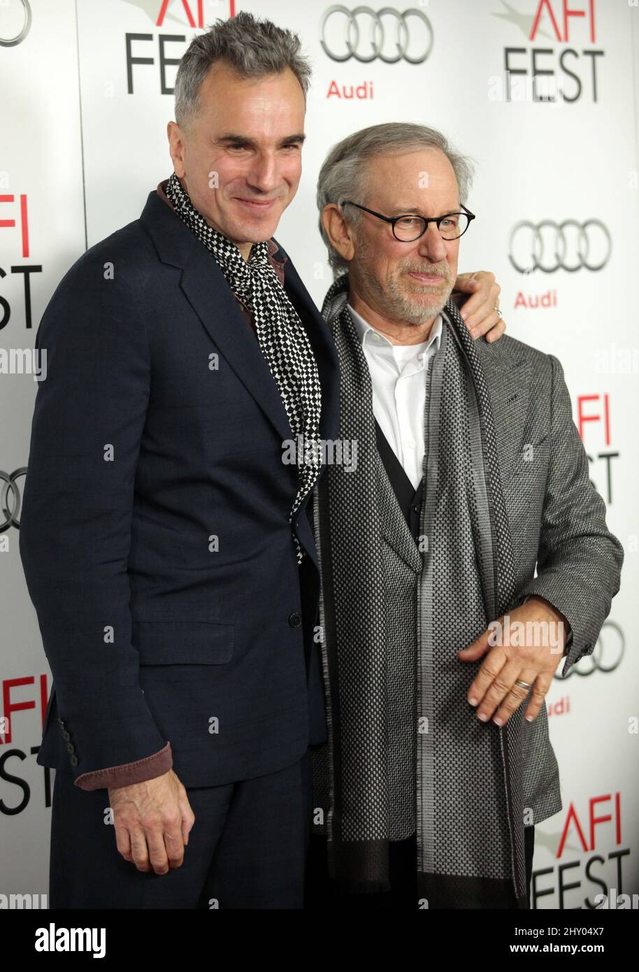 Daniel Day Lewis & Steven Spielberg attends the premiere of "Lincoln ...