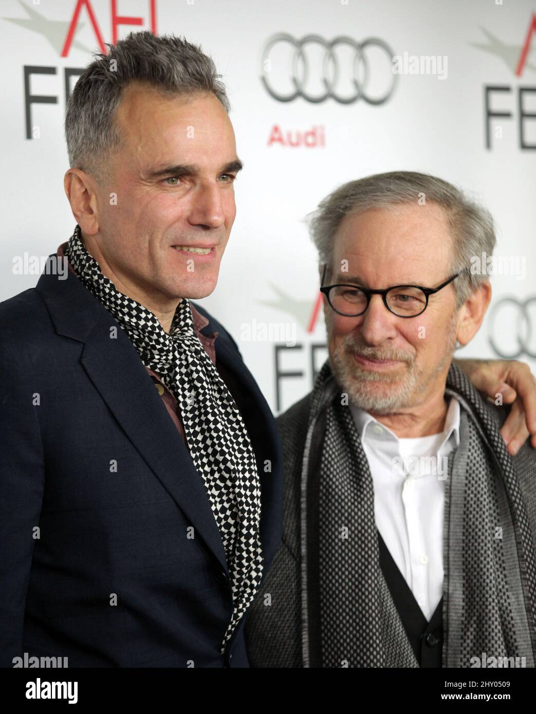 Daniel Day Lewis & Steven Spielberg attends the premiere of "Lincoln ...
