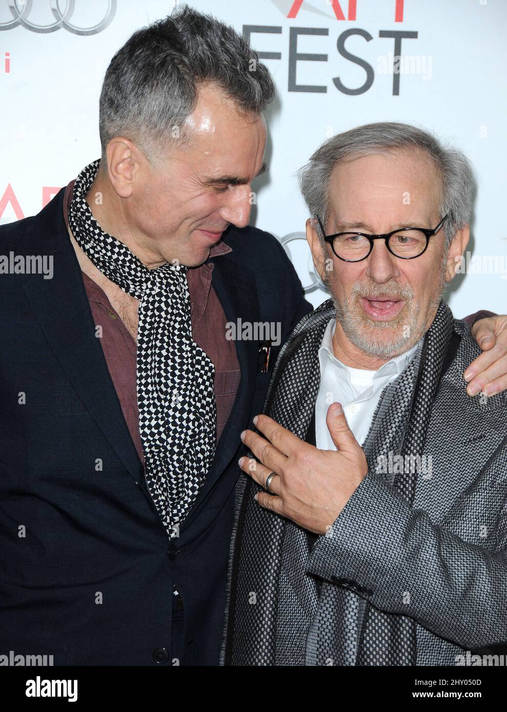 Daniel Day-Lewis, Steven Spielberg attends the premiere of "Lincoln" at ...