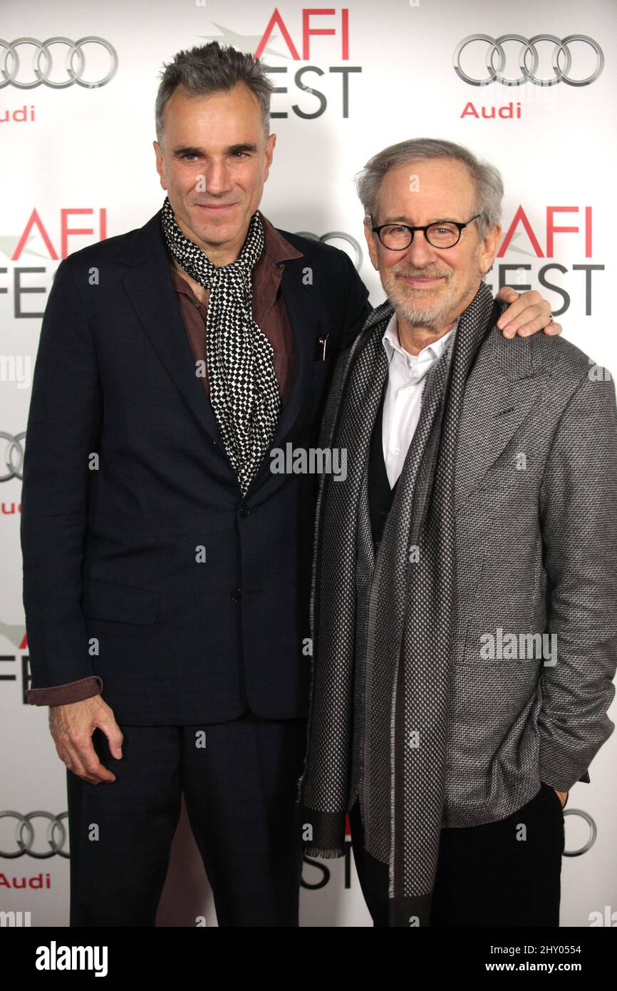 Daniel Day Lewis & Steven Spielberg attends the premiere of "Lincoln ...