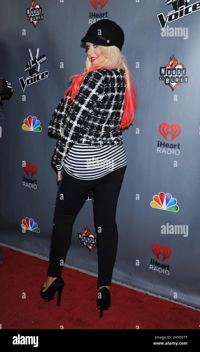 Christina Aguilera attends "The Voice" Season 3 Red Carpet arrivals at ...