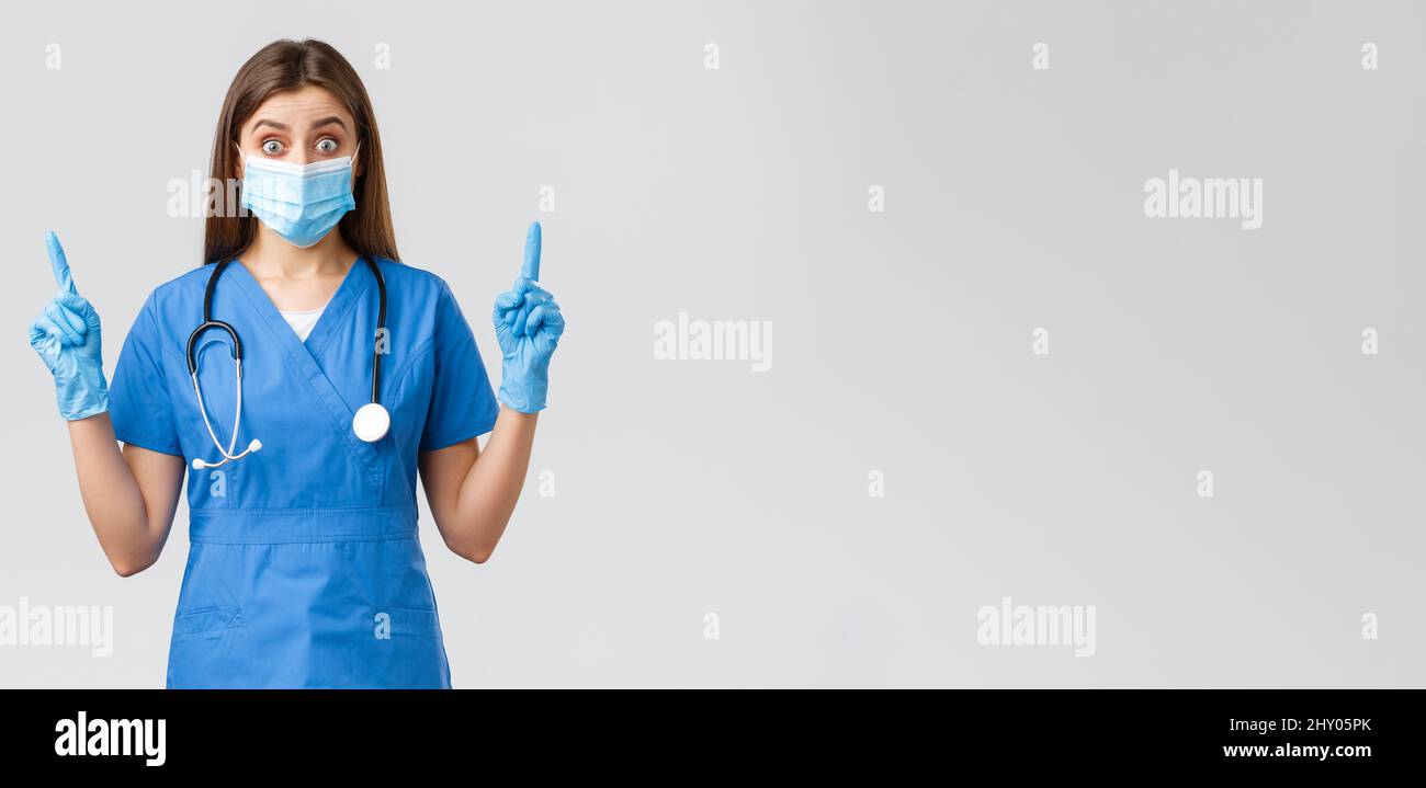 Covid-19, preventing virus, health, healthcare workers concept ...