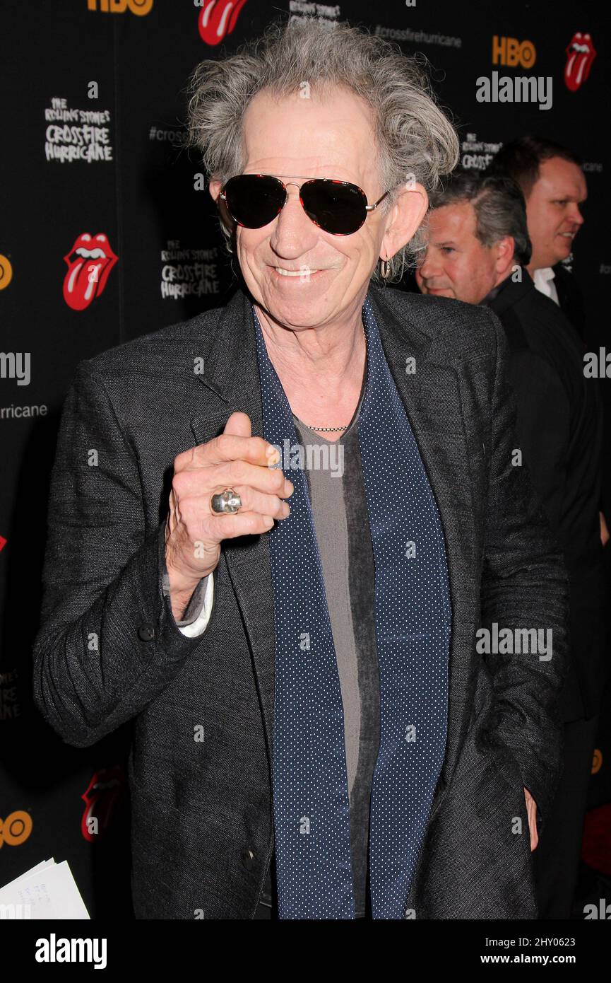 Keith Richards attending a screening of 'Crossfire Hurricane' at the Ziegfeld Theater in New ...
