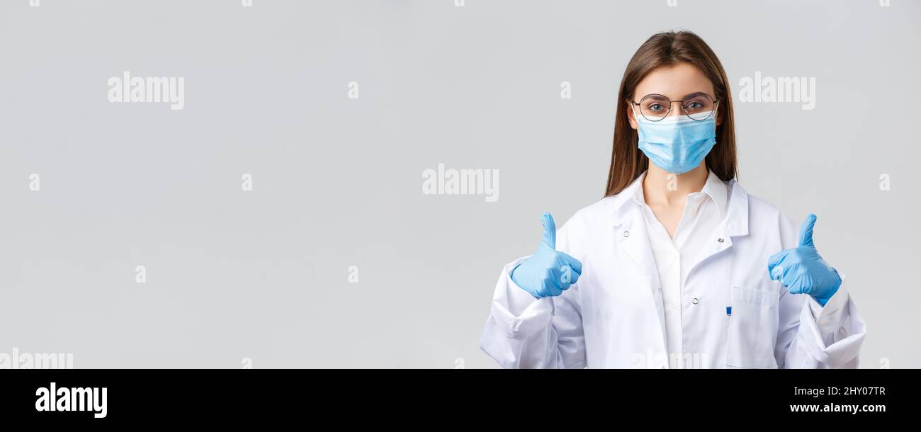 Covid-19, preventing virus, healthcare workers and quarantine concept ...