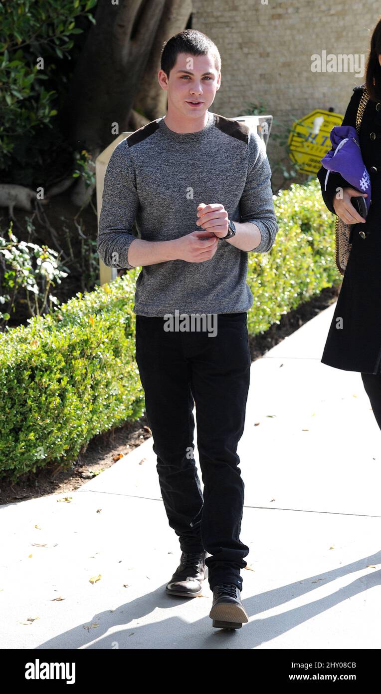 Logan Lerman attending a party in Beverly Hills, California. ***Non ...