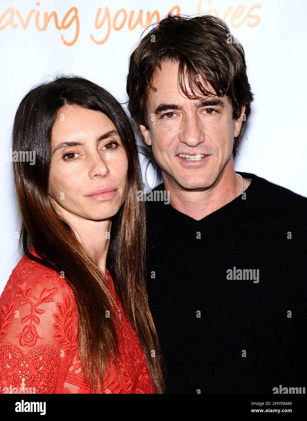 Dermot Mulroney & Tharita Cesaroni attending the 2012 "Trevor Live ...