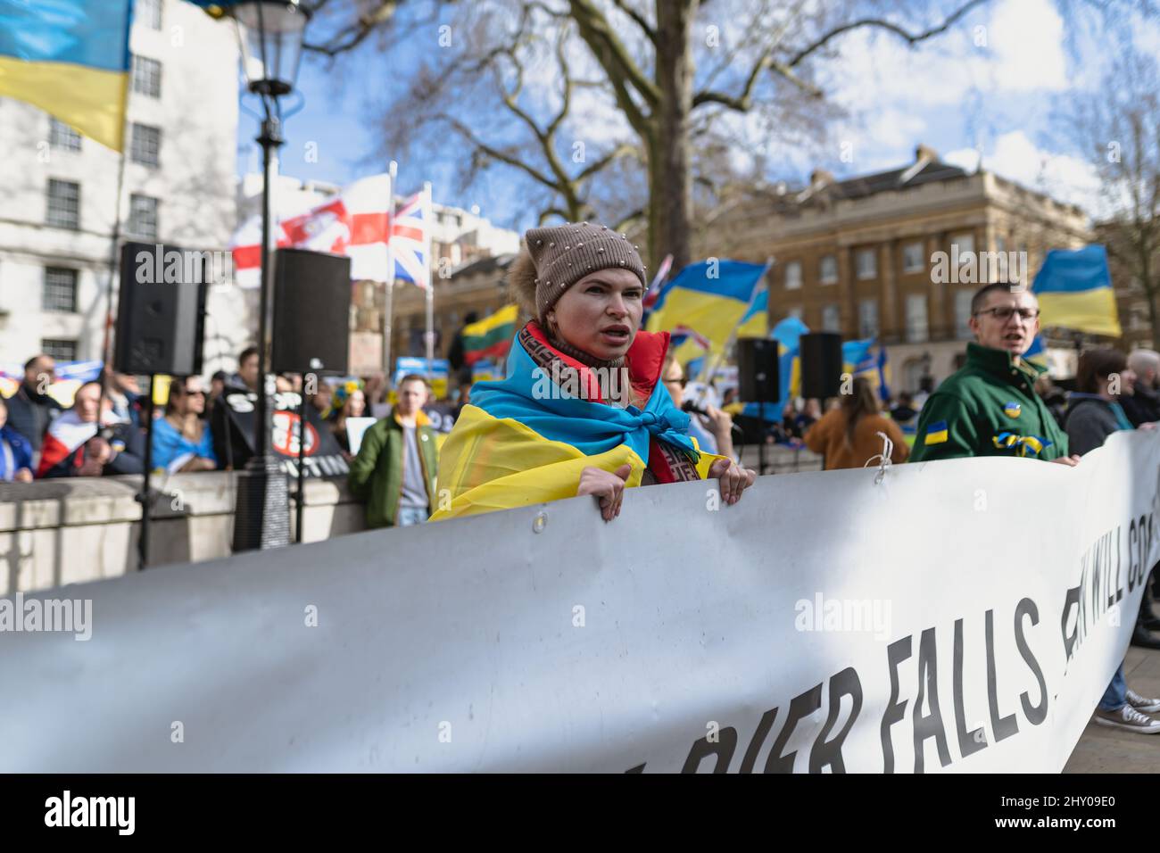 Ukraine protest in London Stock Photo - Alamy