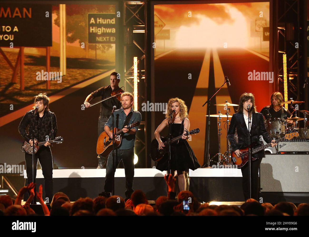 Dierks Bentley and The Band Perry on stage during "The GRAMMY ...