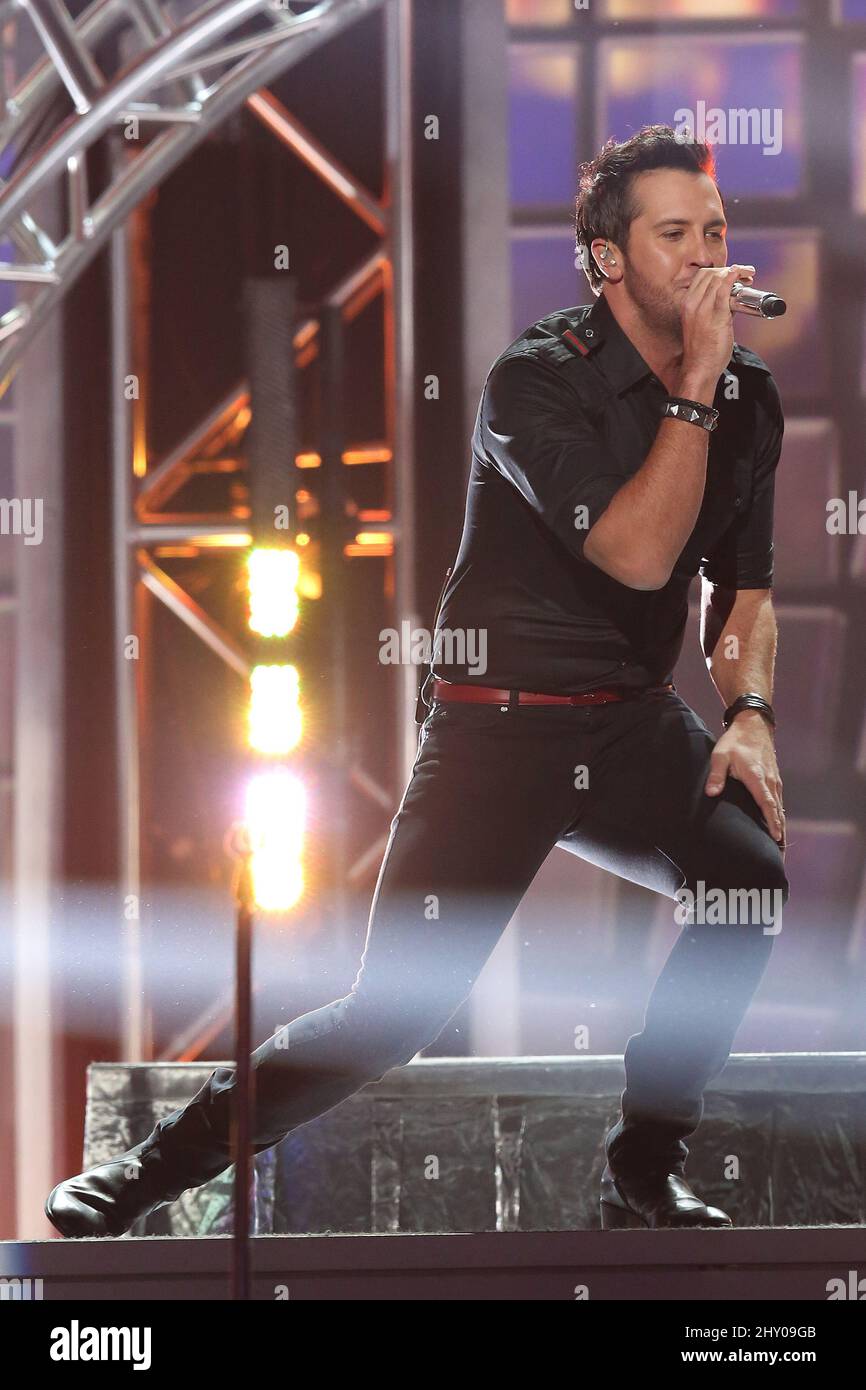 Luke Bryan on stage during "The GRAMMY Nominations Concert Live ...