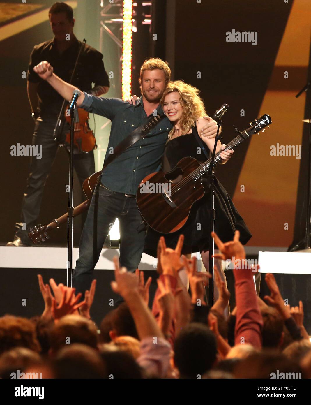 Dierks Bentley and Kimberly Perry on stage during "The GRAMMY ...