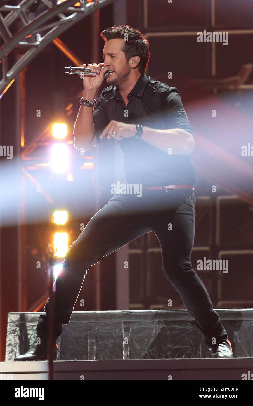 Luke Bryan on stage during "The GRAMMY Nominations Concert Live ...