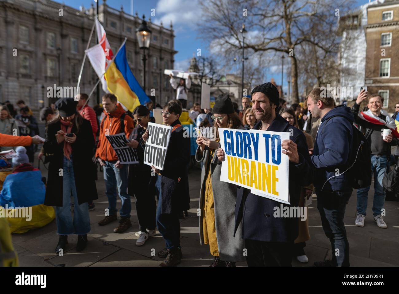 Ukraine protest in London Stock Photo - Alamy