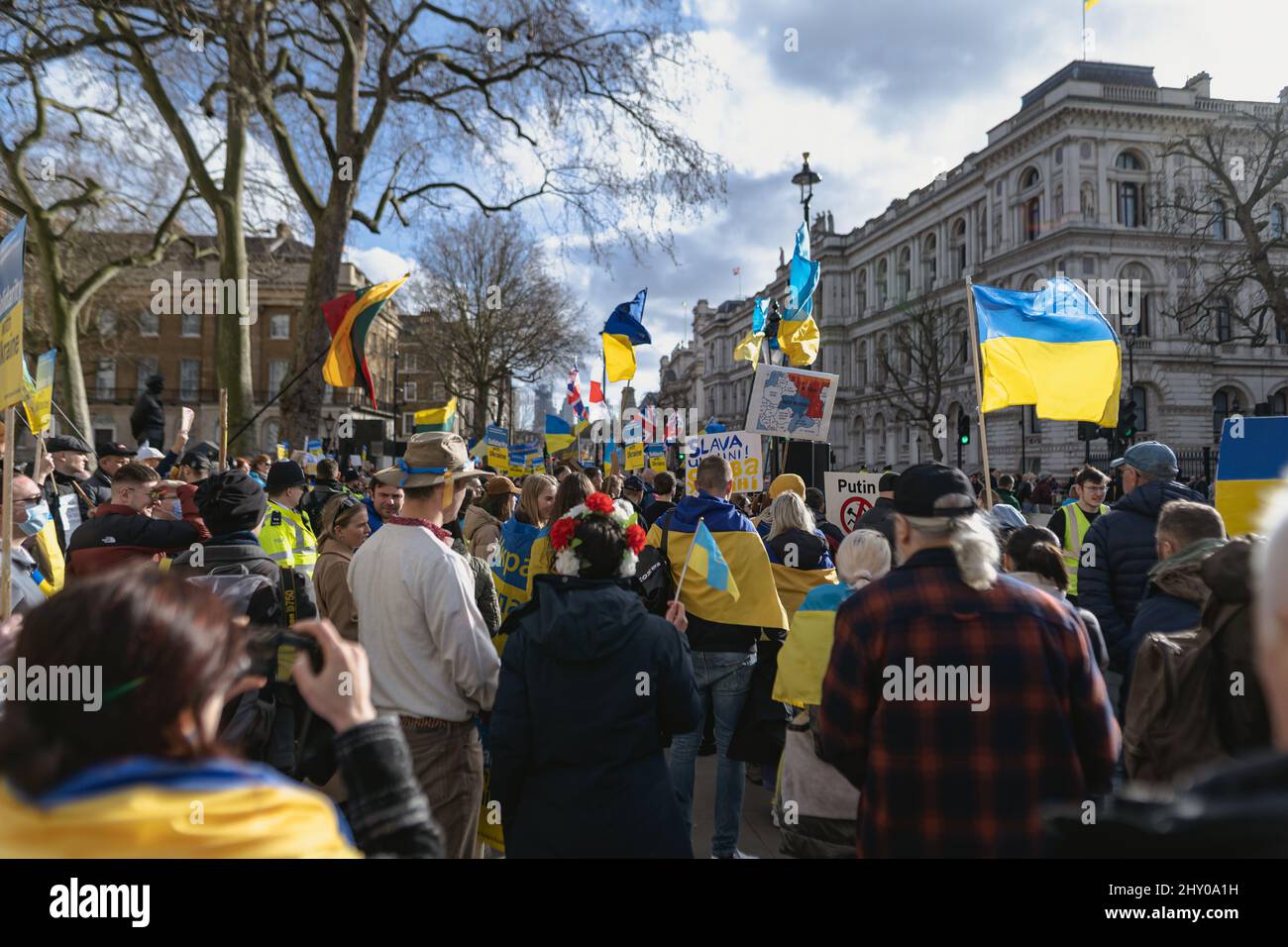 Ukraine protest in London Stock Photo - Alamy