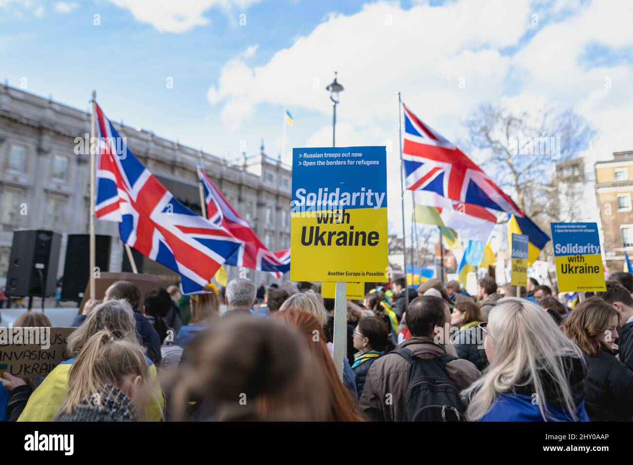 Ukraine protest in London Stock Photo - Alamy