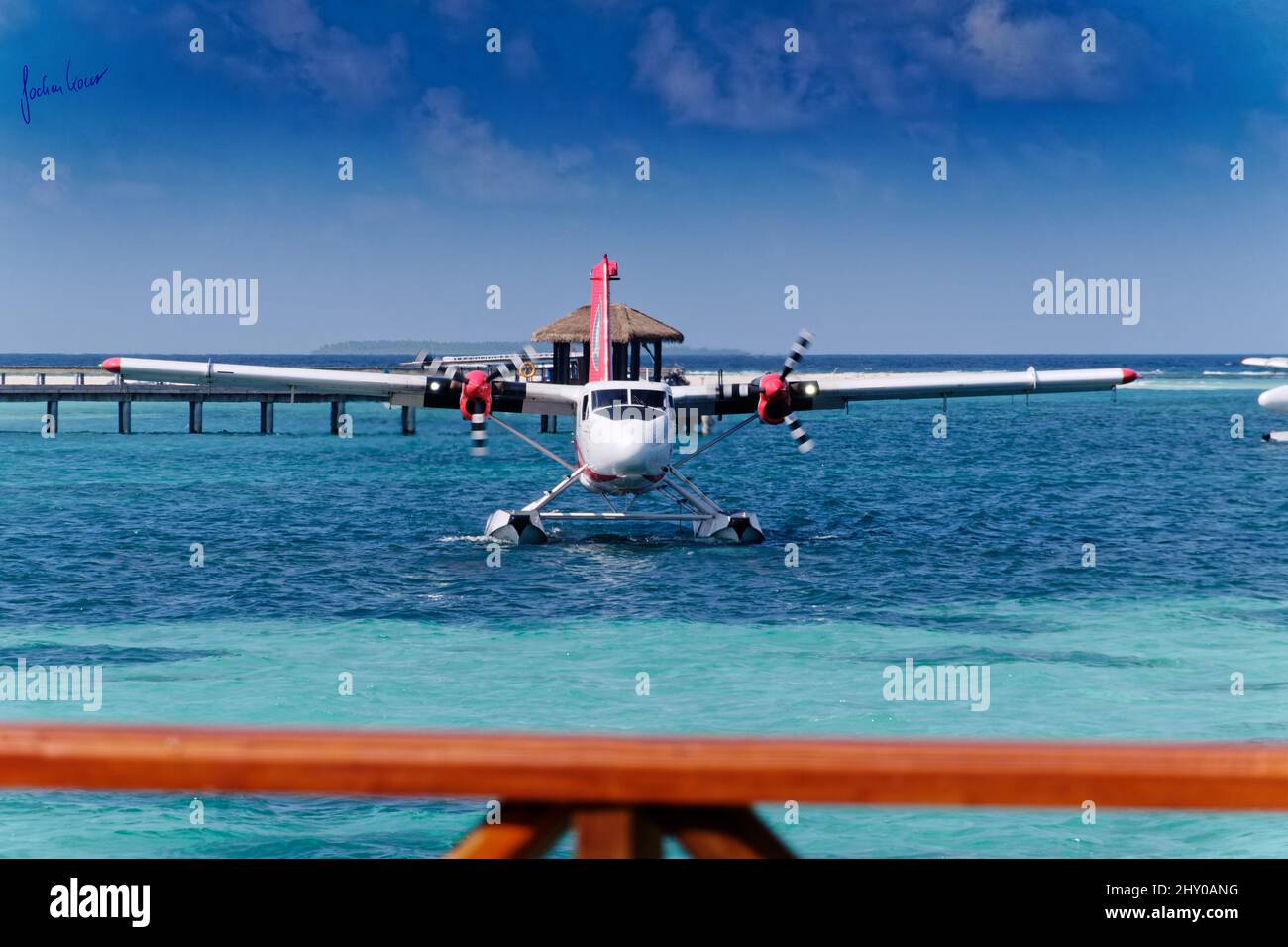A front view of a water plane just about to take off Stock Photo - Alamy