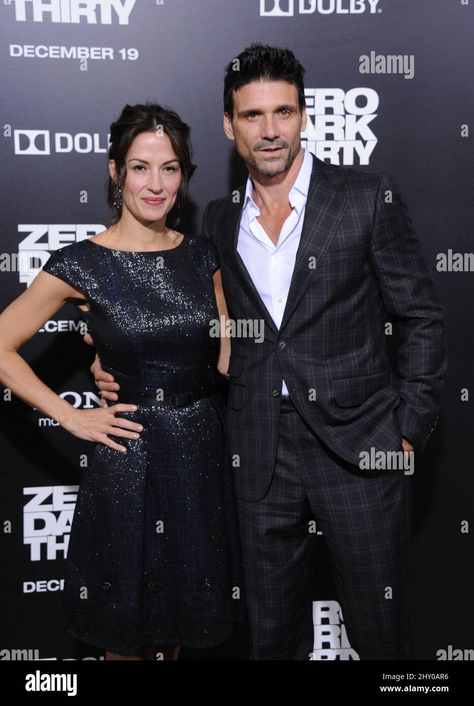 Frank Grillo & Wendy attending the premiere of "Zero Dark Thirty" in ...