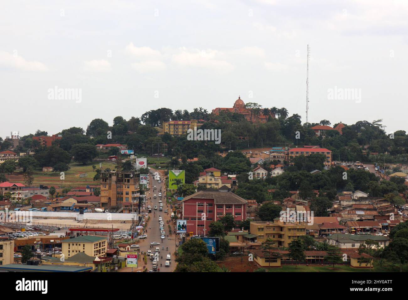 Kampala, Uganda. View of the city from the minaret of Grand Mosque ...