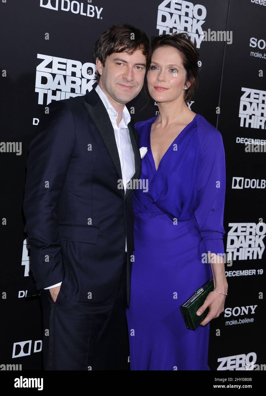 Mark Duplass and Katie Aselton attending the premiere of "Zero Dark ...