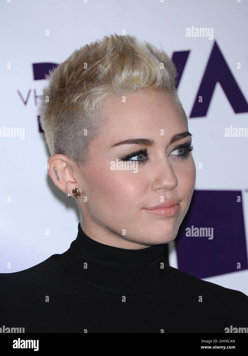 Miley Cyrus attending the "VH1 Divas" 2012 held at The Shrine ...