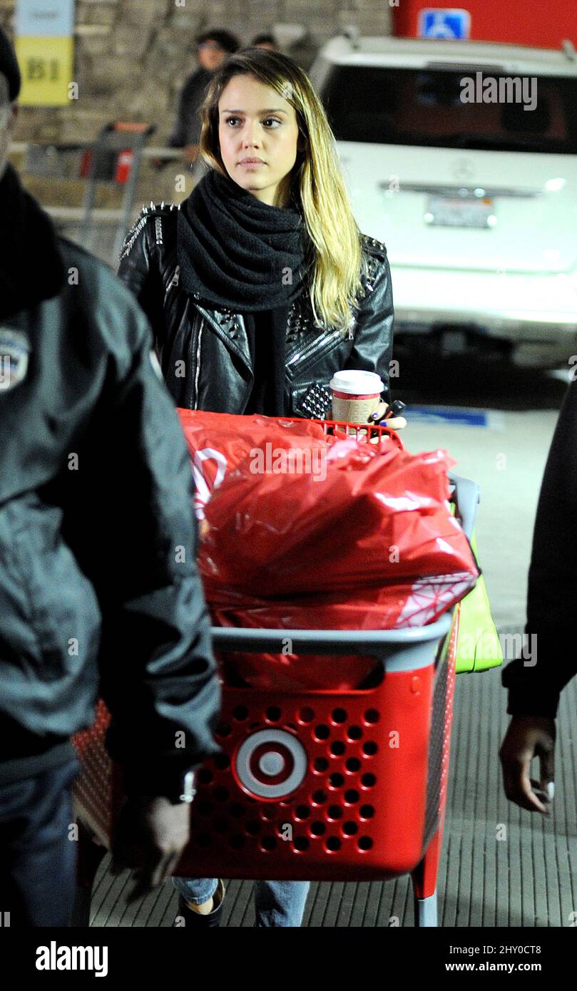 Jessica Alba is seen Christmas shopping at Target, Santa Monica ...