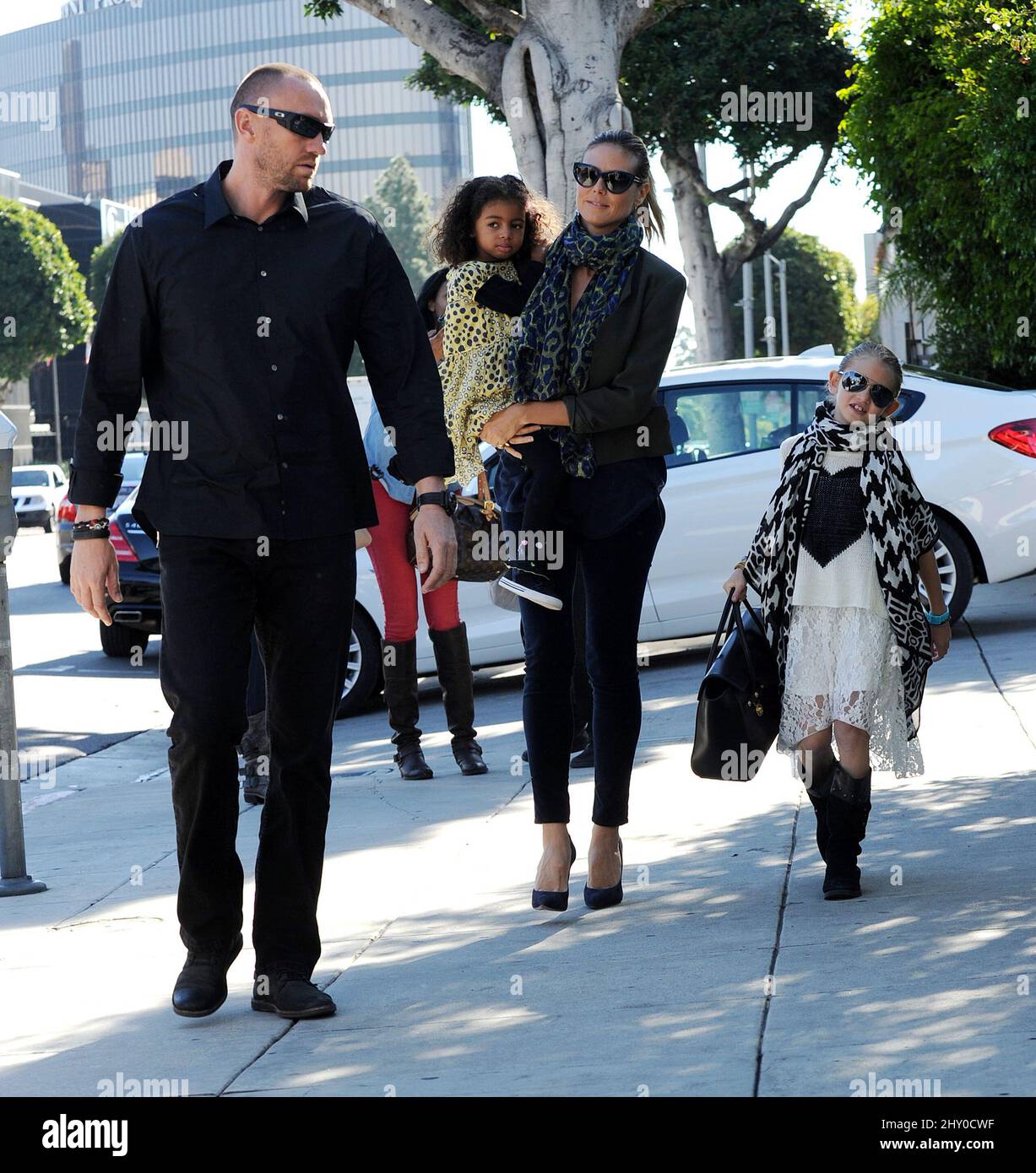 Heidi Klum, daughter Leni, daughter Lou and her boyfriend Martin ...