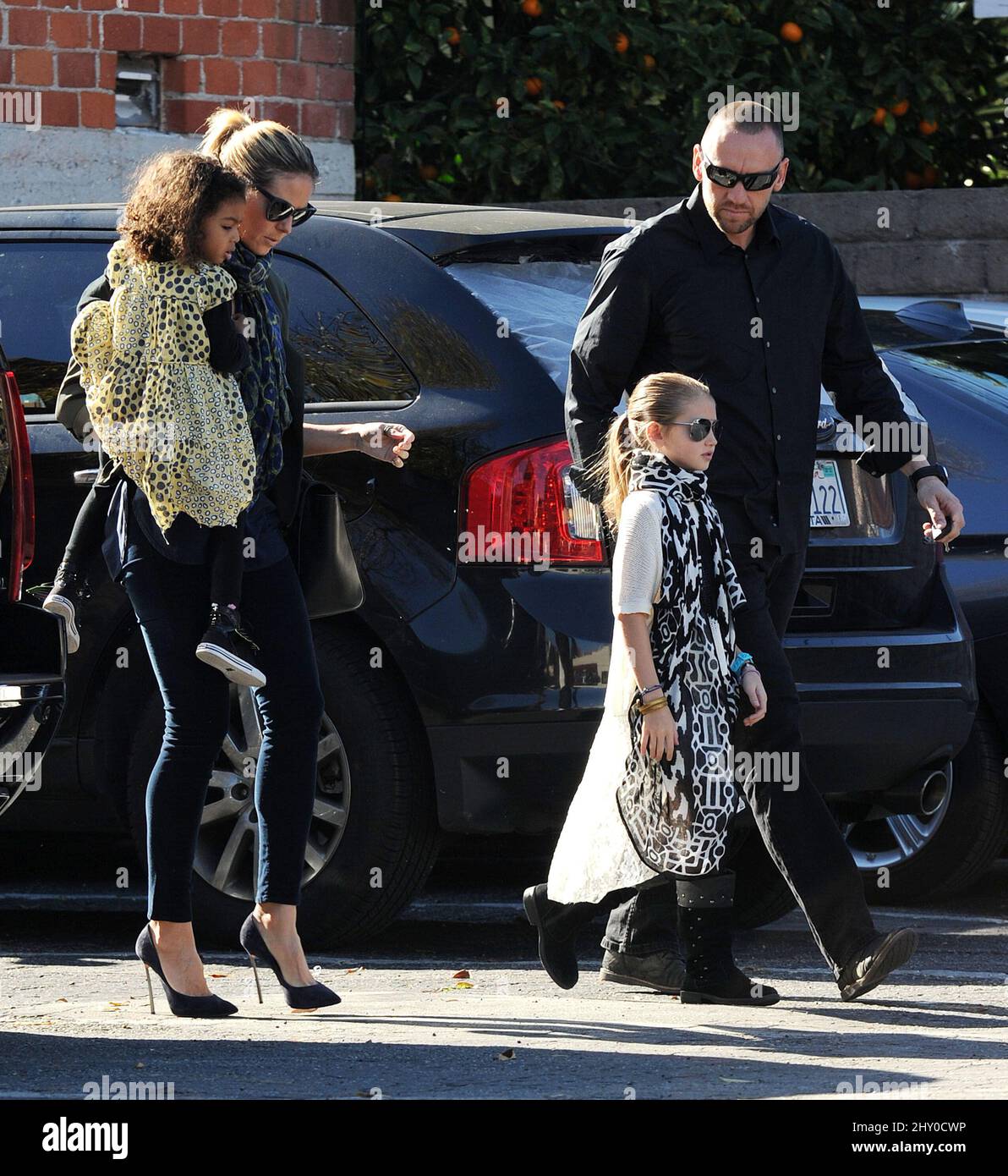 Heidi Klum, daughter Leni, daughter Lou and her boyfriend Martin ...