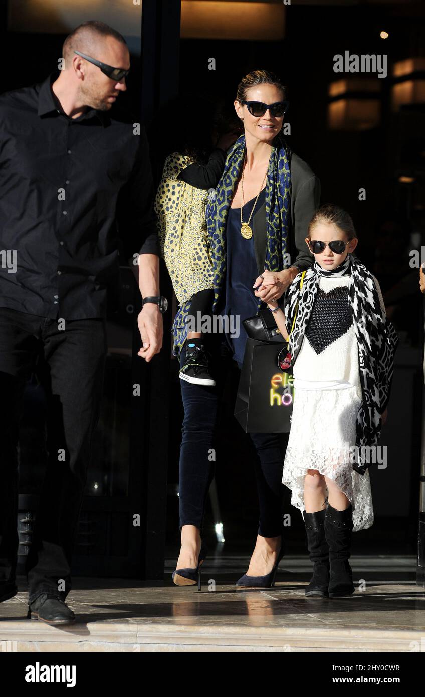 Heidi Klum, daughter Leni, daughter Lou and her boyfriend Martin ...